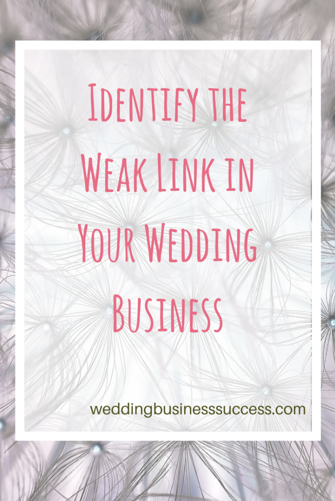 How to Identify the Weak Link in Your Wedding Business – Wedding ...